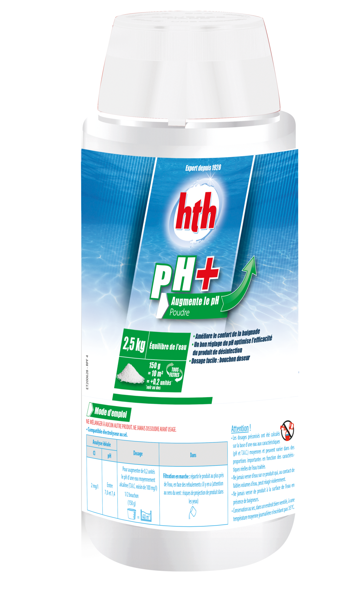 HTH PH PLUS POUDRE 2,5kg - Commander en ligne et retirer au magasin Les ...